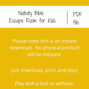 Printable Christmas Escape Room for Kids | Nativity Christmas Escape ...