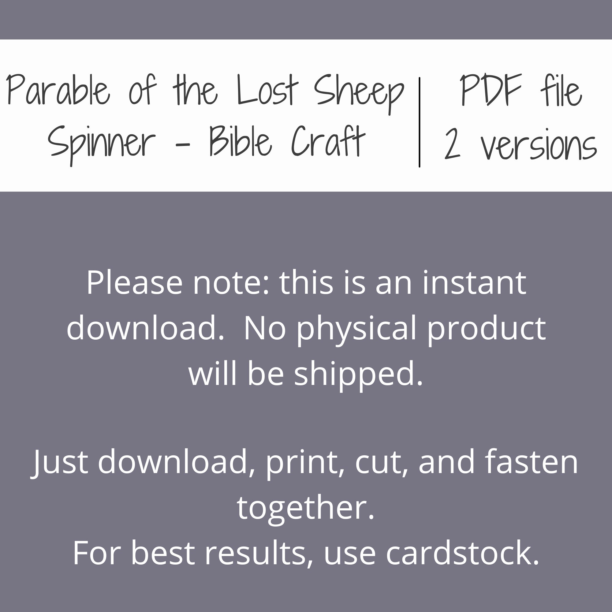Parable of the Lost Sheep | Bible Activity | Sunday School Craft ...
