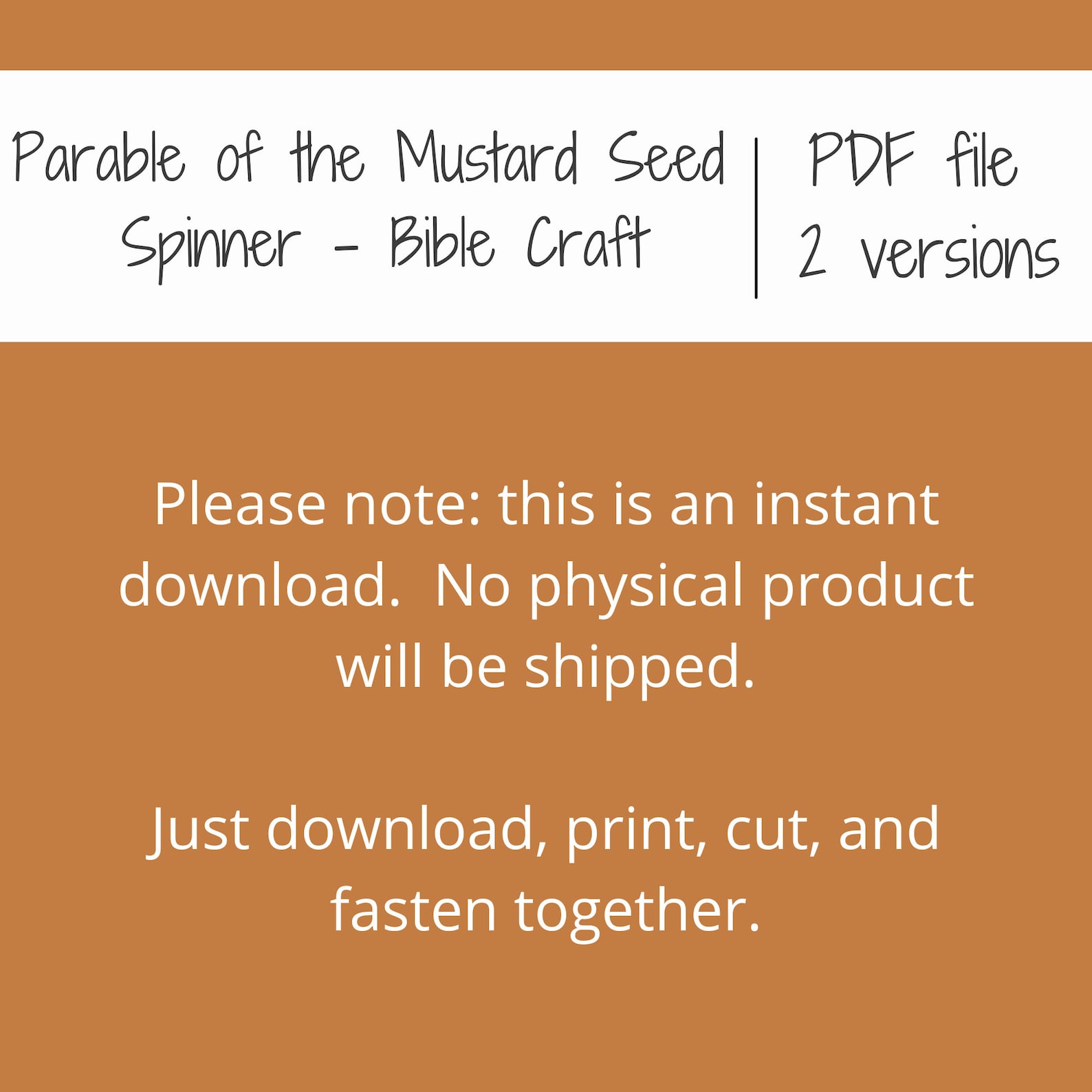 Parable of the Mustard Seed Bible Craft for Kids | Printable Sunday ...