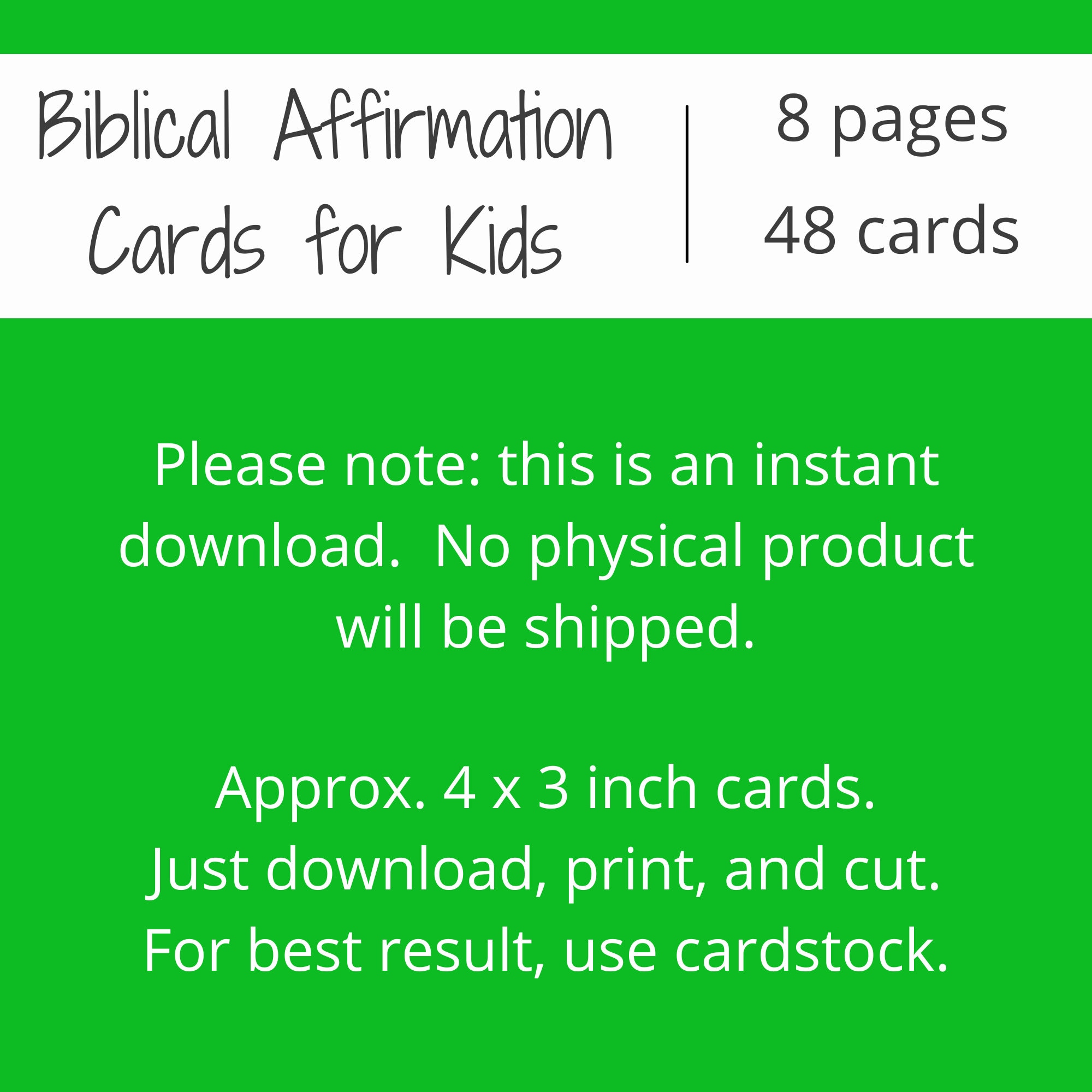 Biblical Affirmations for Kids | Bible Affirmation Cards to Color ...