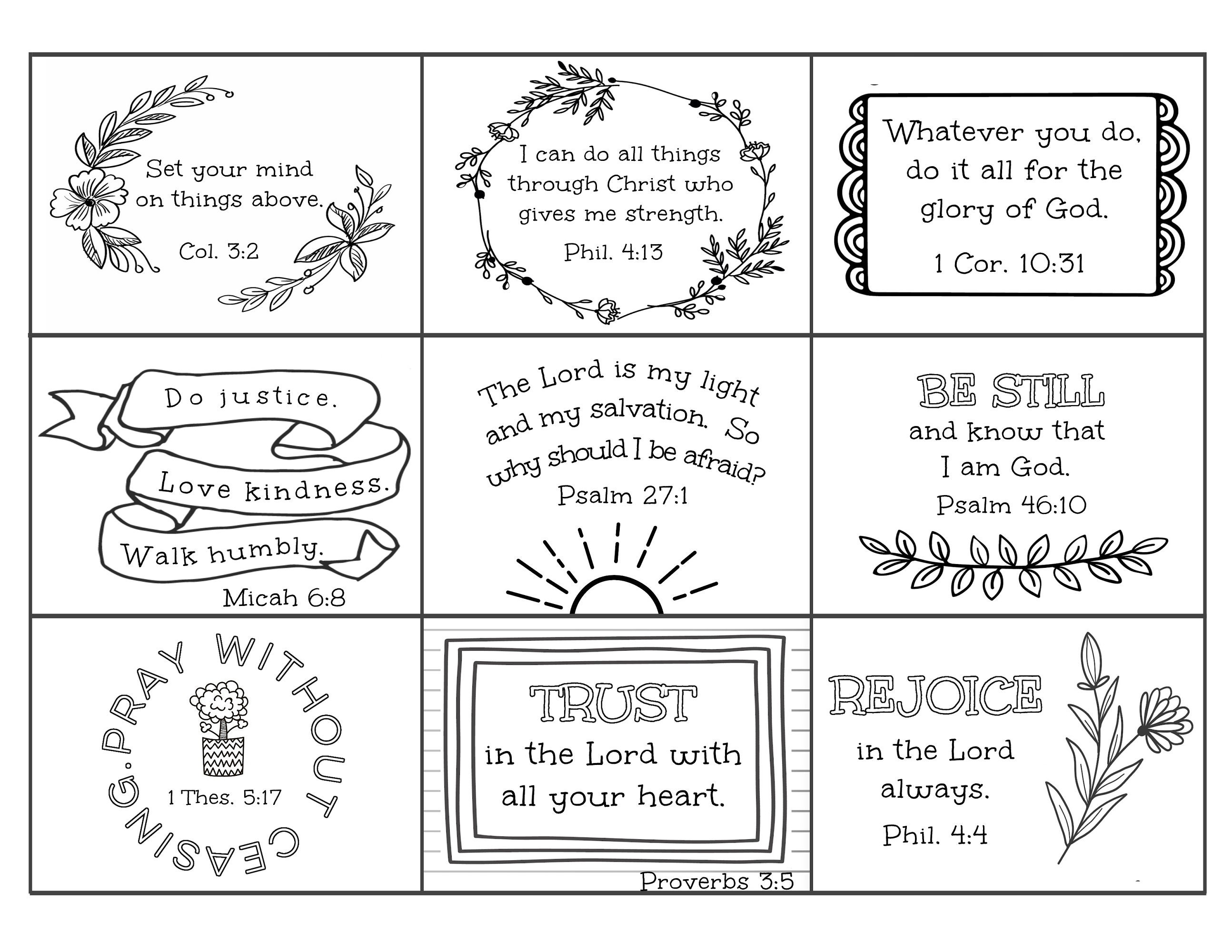 Printable Scripture Cards - Bible Verse Coloring, Blank Note Cards ...
