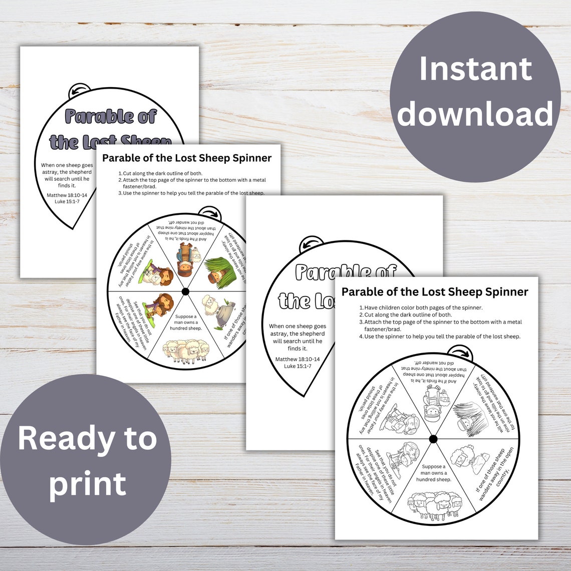 Parable of the Lost Sheep | Bible Activity | Sunday School Craft ...