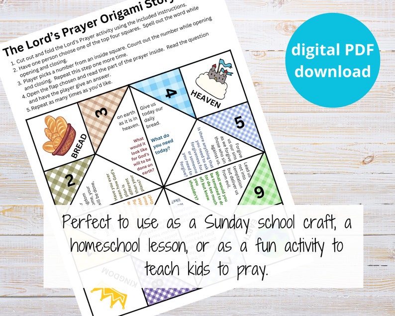 The Lord's Prayer Paper Craft | Lords Prayer Sunday School Activity ...