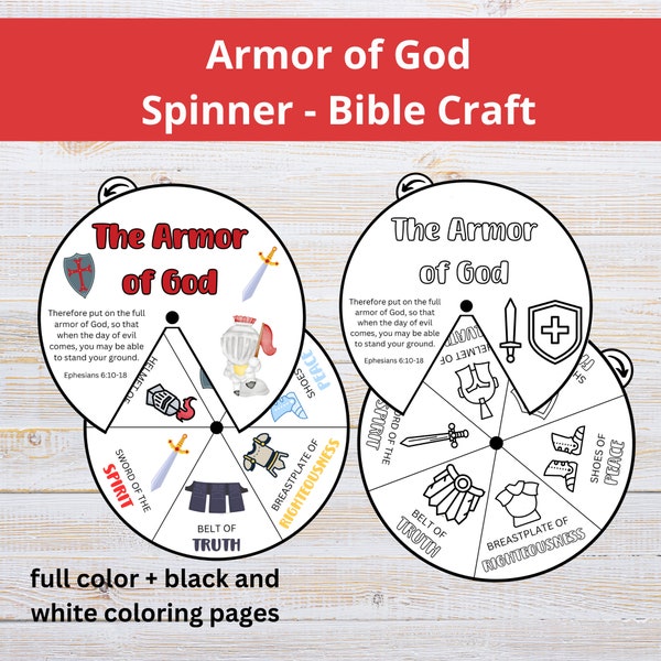 Armor of God Kids Activities - Etsy