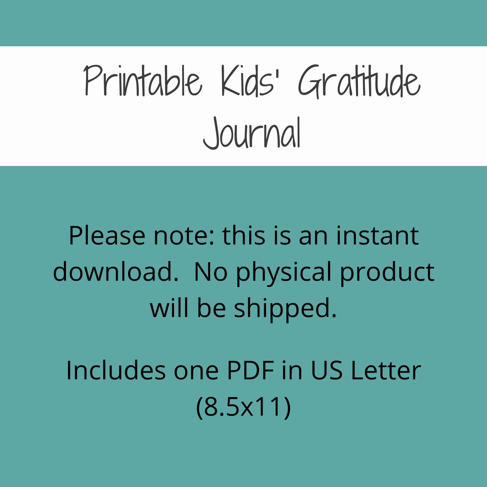 Printable Kids Gratitude Journal | Gratitude Journals for Boys and ...