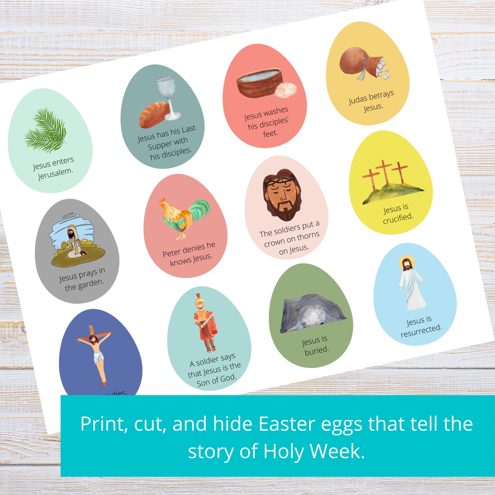 The Easter Story Scavenger Hunt Christian Easter Egg Hunt - Etsy
