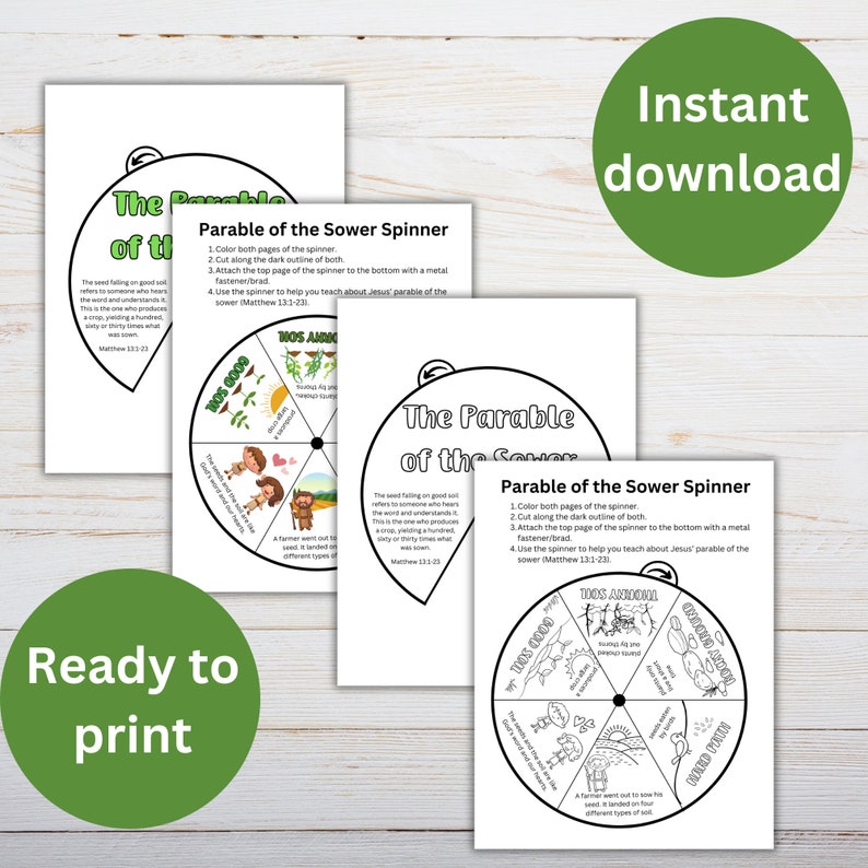 Parable of the Sower Bible Craft for Kids | Parable of the Seeds ...