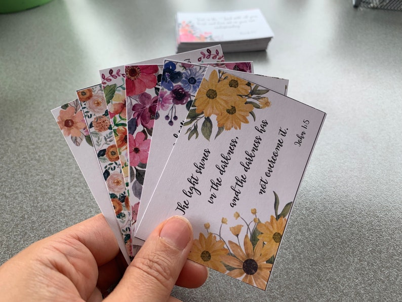 54 Floral Bible Verse Cards | Printable Scripture Cards for Women ...