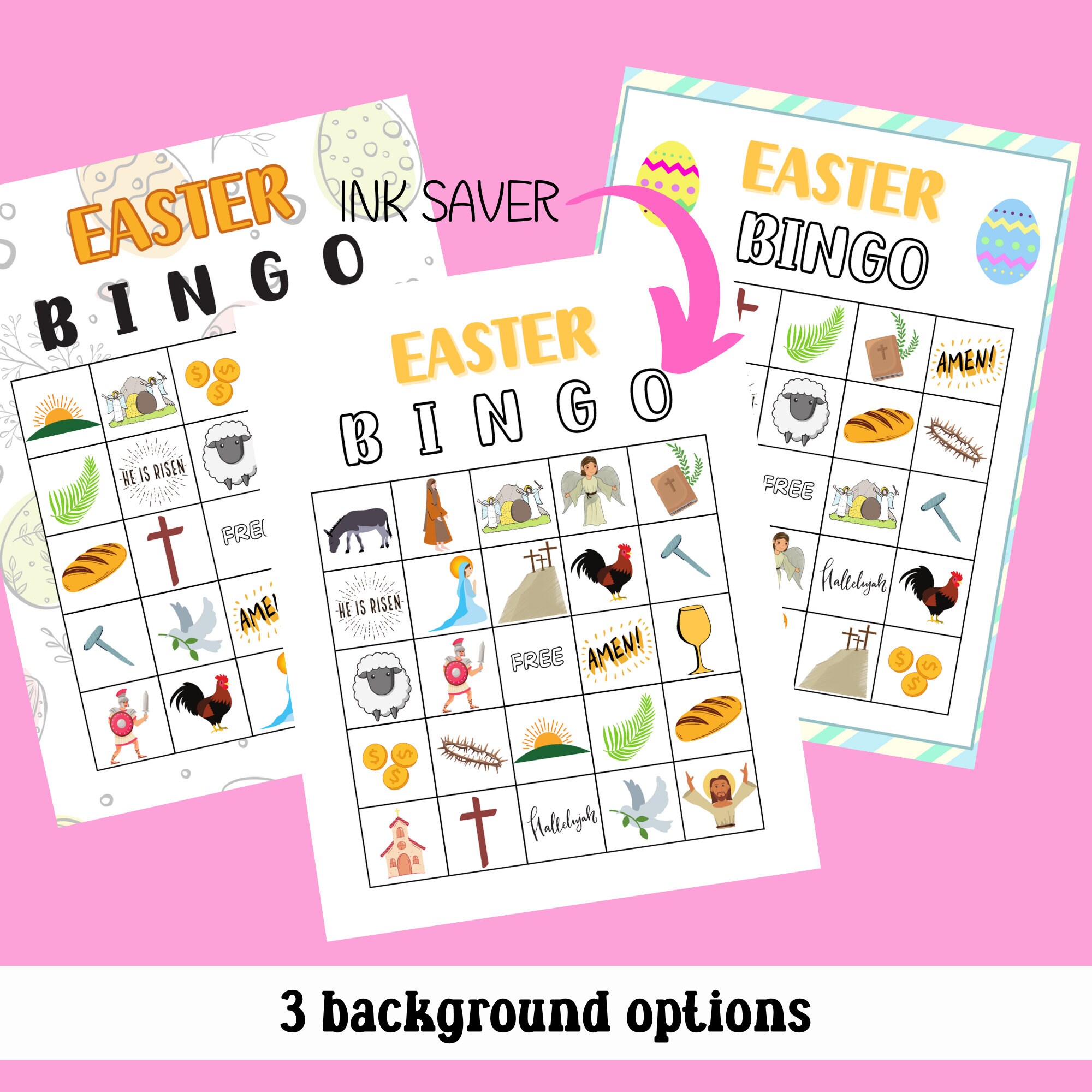 Easter Bingo Game for Kids Resurrection Bingo Religious Bingo Printable ...