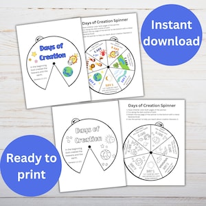 Days of Creation Craft for Kids | Sunday School Bible Craft Spinner ...