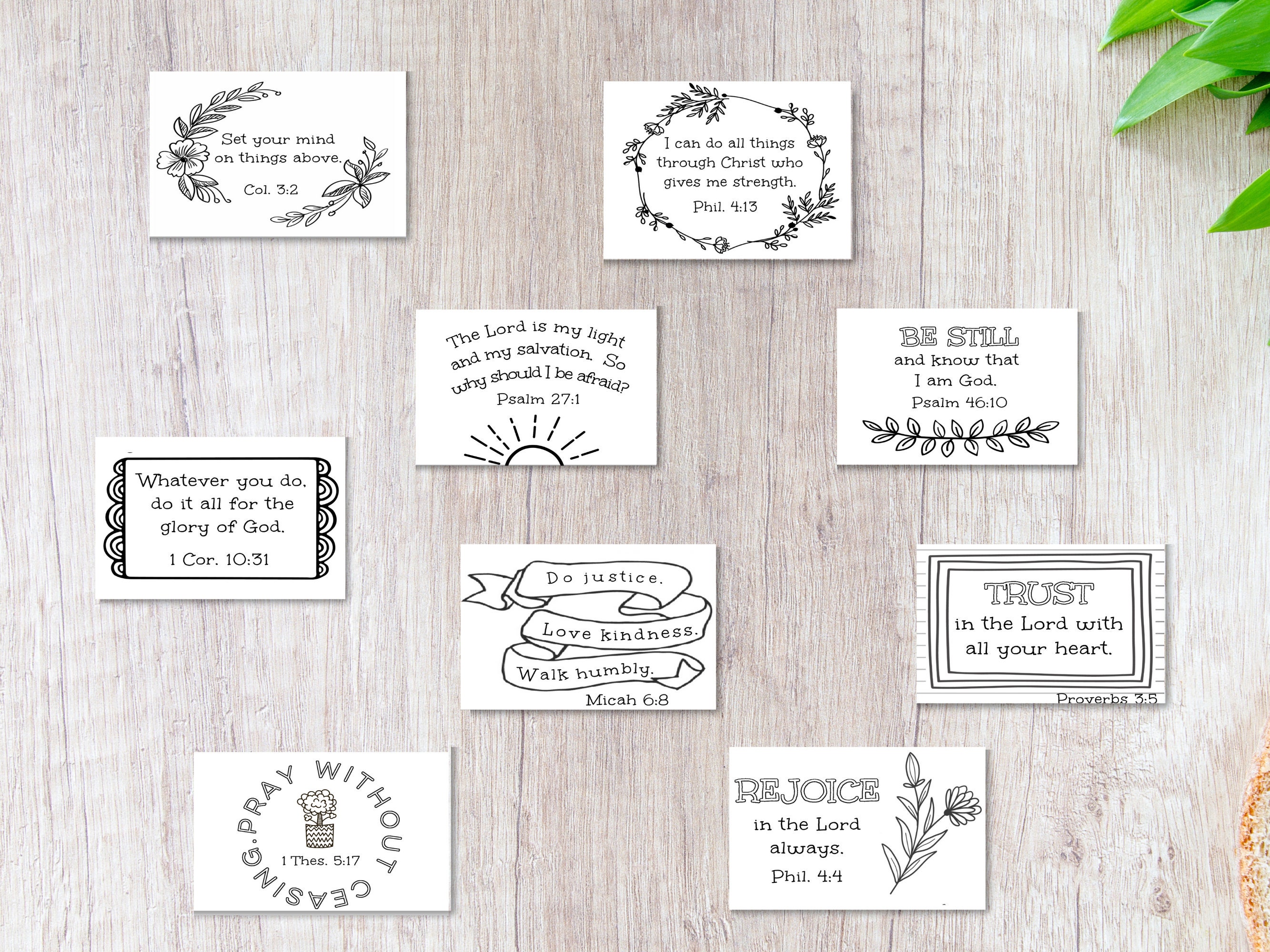 Printable Scripture Cards - Bible Verse Coloring, Blank Note Cards ...