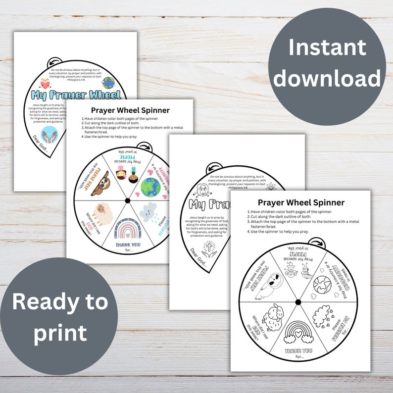 How to Pray Prayer Wheel | Sunday School Craft | Prayer Coloring Wheel ...