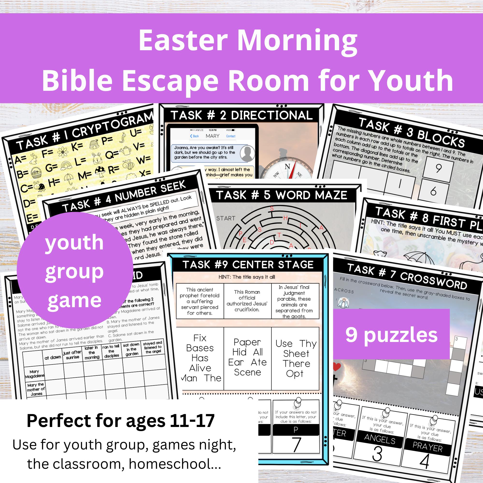 Easter Escape Room for Youth | Easter Bible Activity | Youth Group Game ...