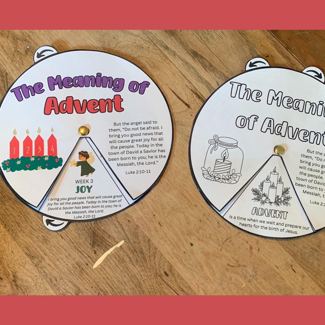 Advent Coloring Wheel | Christmas Lesson for Advent | Printable Sunday ...
