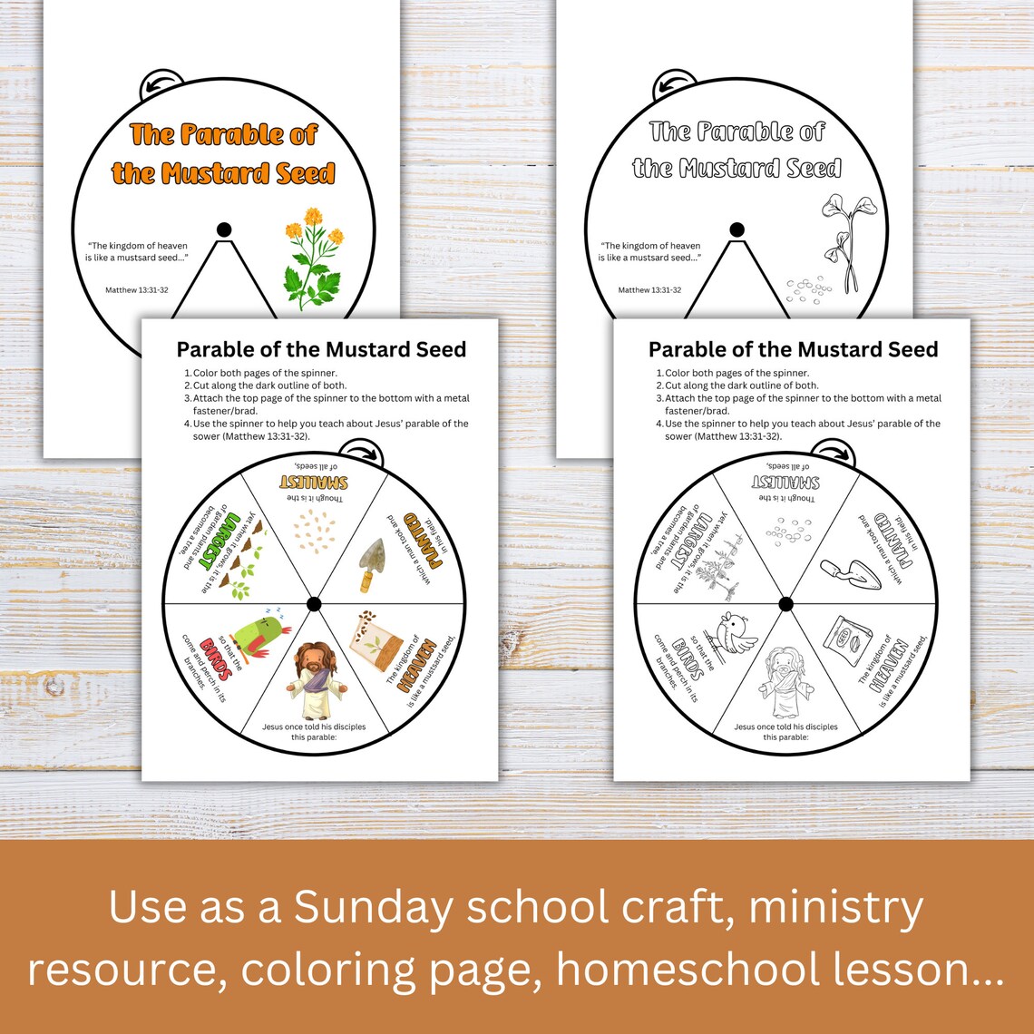 Parable of the Mustard Seed Bible Craft for Kids | Printable Sunday ...