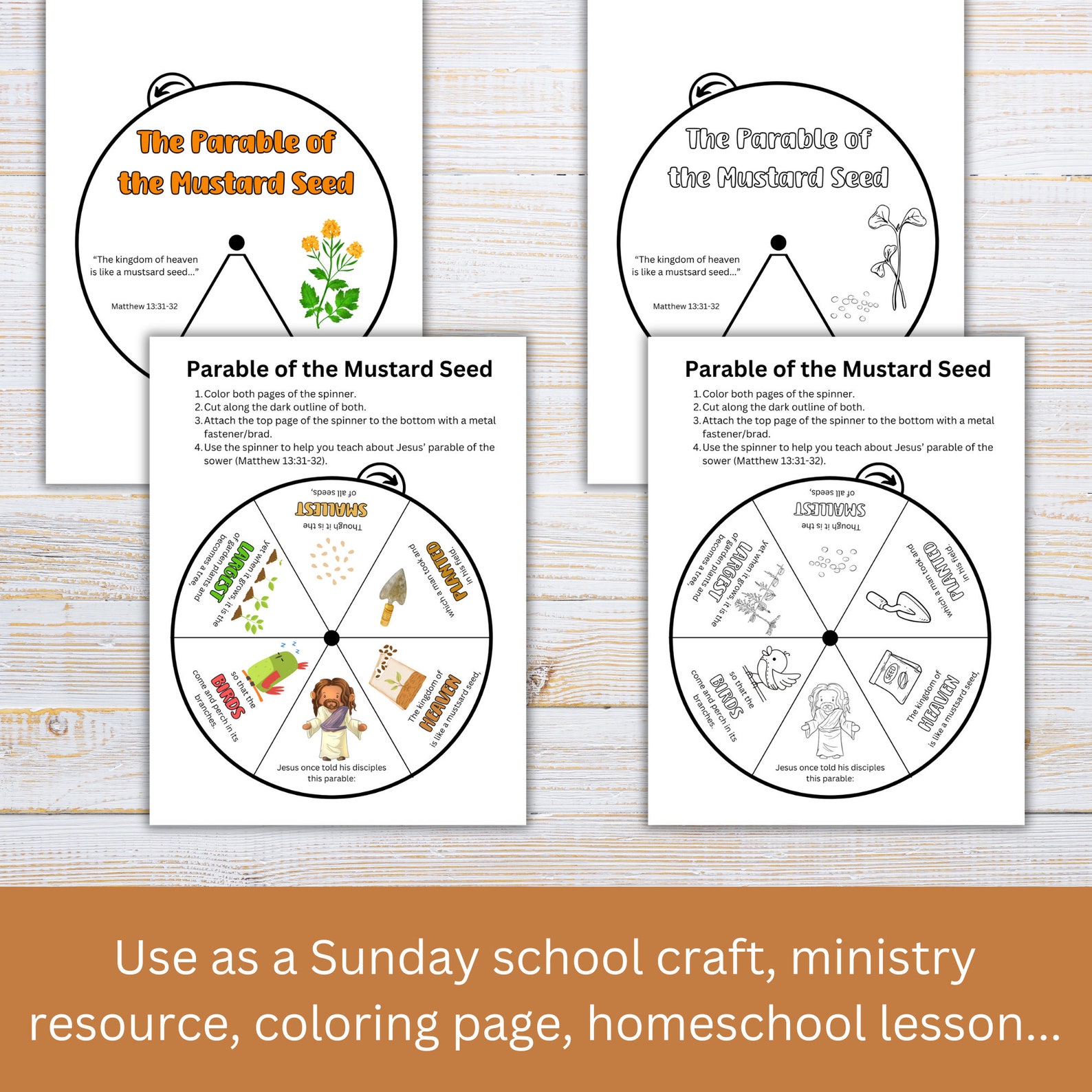 Parable of the Mustard Seed Bible Craft for Kids | Printable Sunday ...