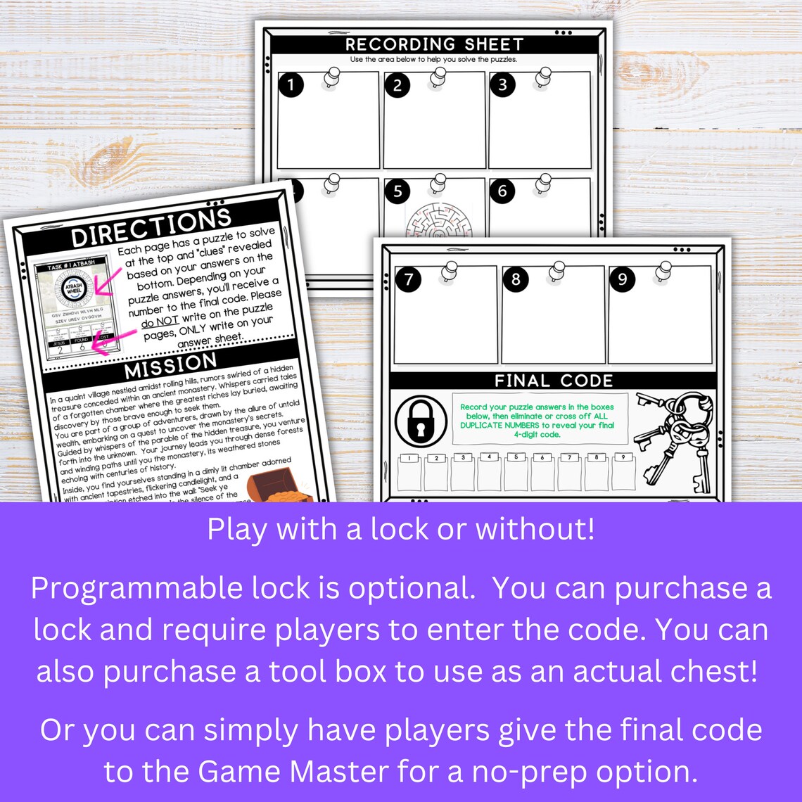 Parable of the Hidden Treasure Printable Bible Escape Room | Jesus ...