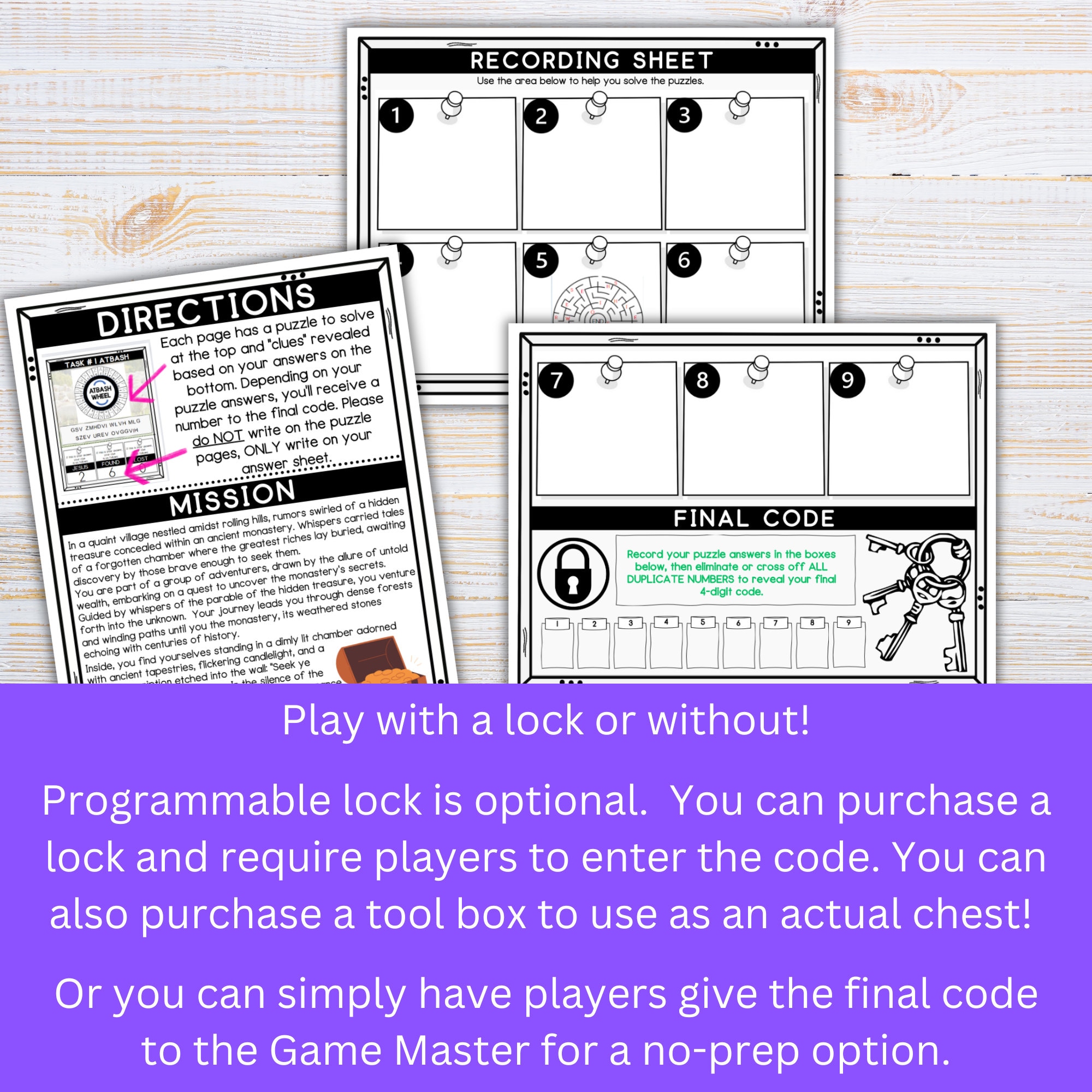 Parable of the Hidden Treasure Printable Bible Escape Room | Jesus ...