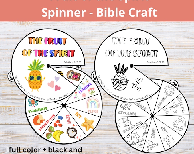 Fruit of the Spirit Printable, Fruit of the Spirit Craft, Sunday School ...