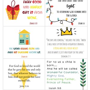 Christmas Bible Verse Note Cards | Printable Scripture Cards for Kids ...