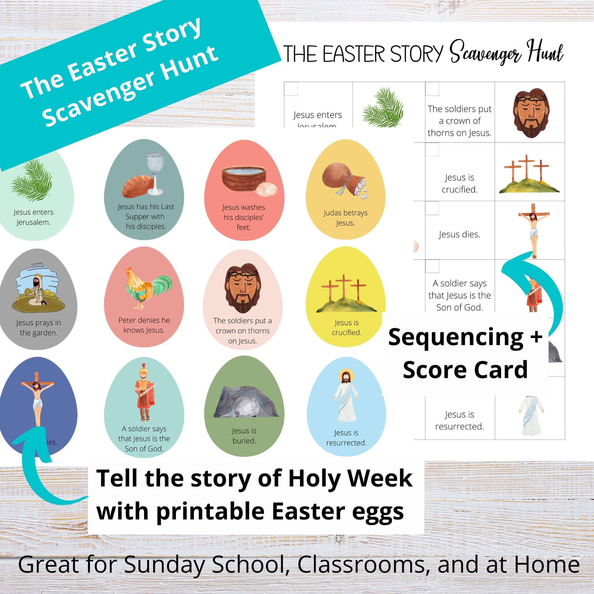 The Easter Story Scavenger Hunt Christian Easter Egg Hunt - Etsy
