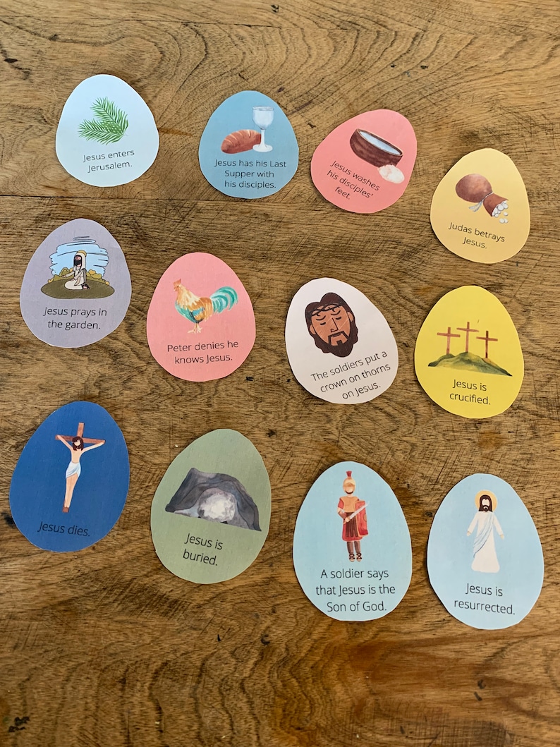 The Easter Story Scavenger Hunt | Christian Easter Egg Hunt for Kids ...