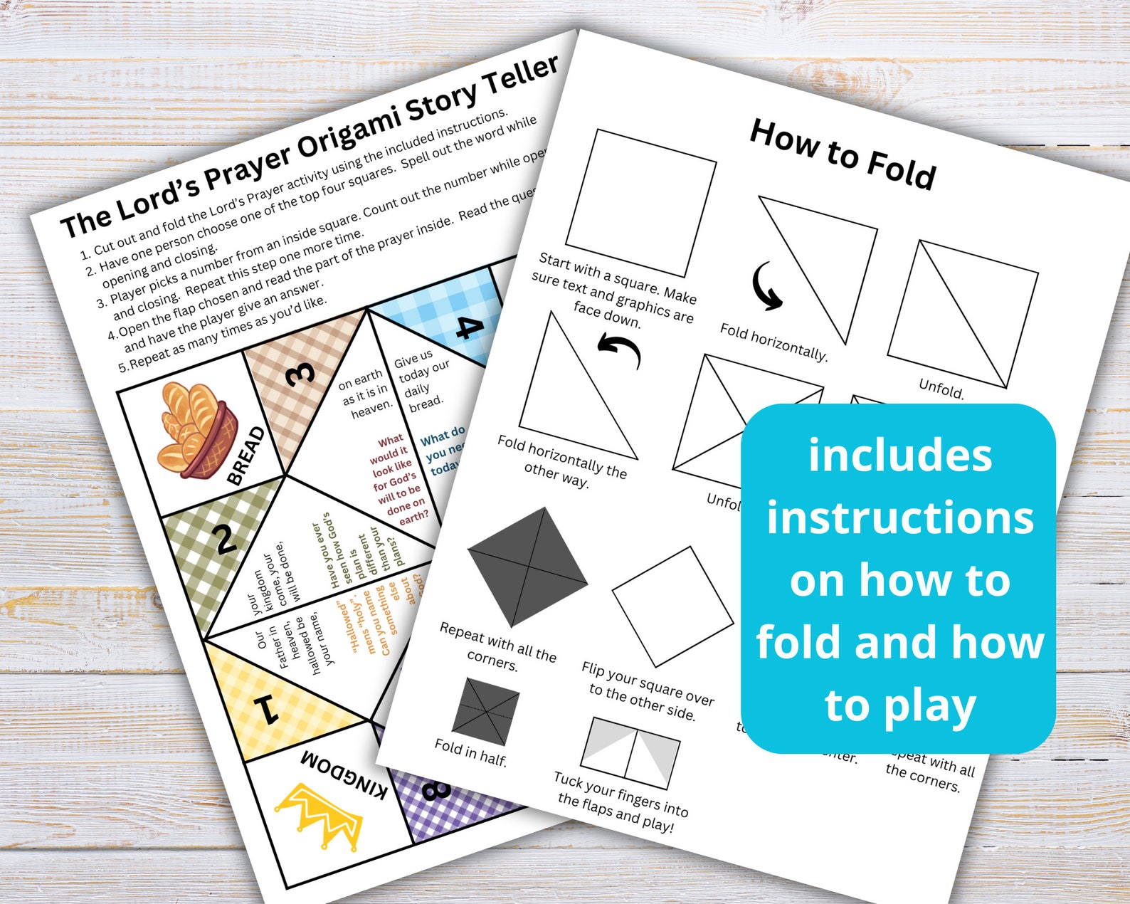 The Lord's Prayer Paper Craft | Lords Prayer Sunday School Activity ...