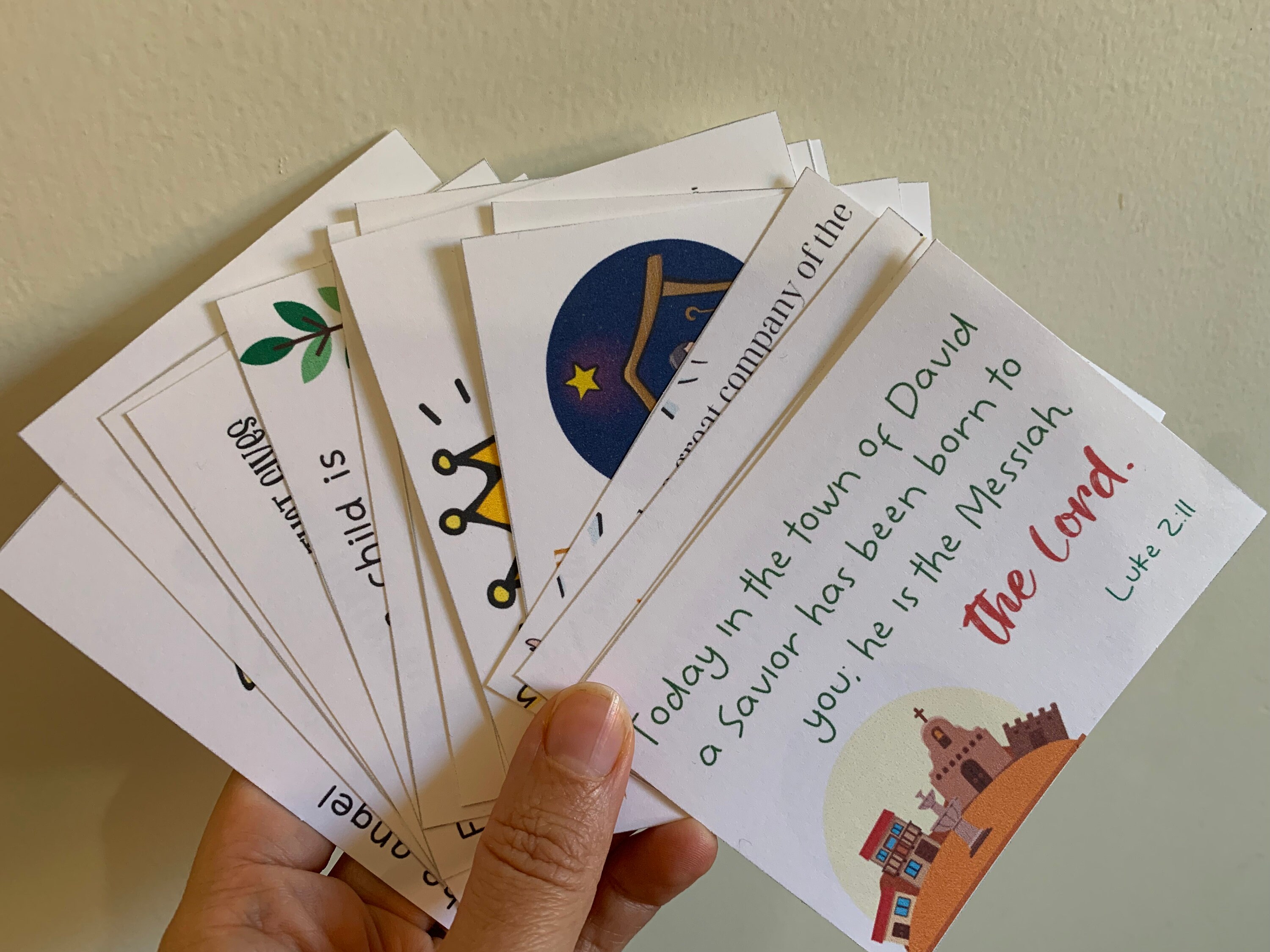 Christmas Bible Verse Note Cards | Printable Scripture Cards for Kids ...