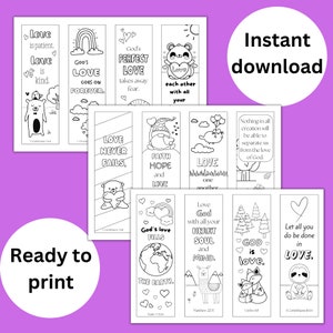 Bible Verse Bookmarks to Color | Scripture Coloring Bookmarks for Kids ...