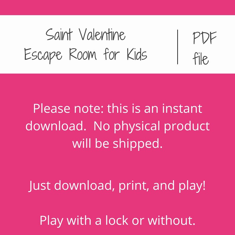 Valentine's Day Escape Room | Saint Valentine Escape Room for Kids ...