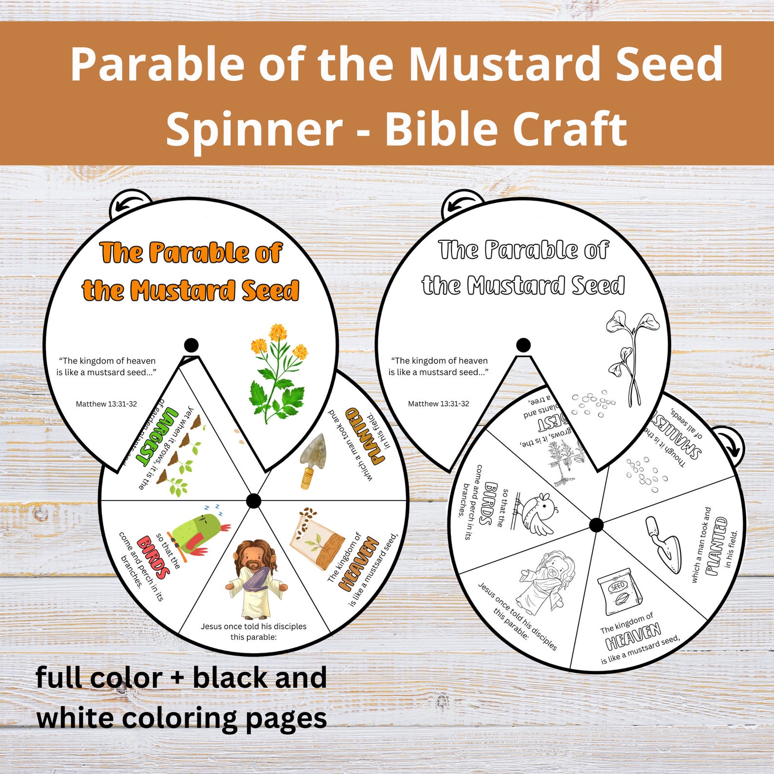 Parable of the Mustard Seed Bible Craft for Kids | Printable Sunday ...