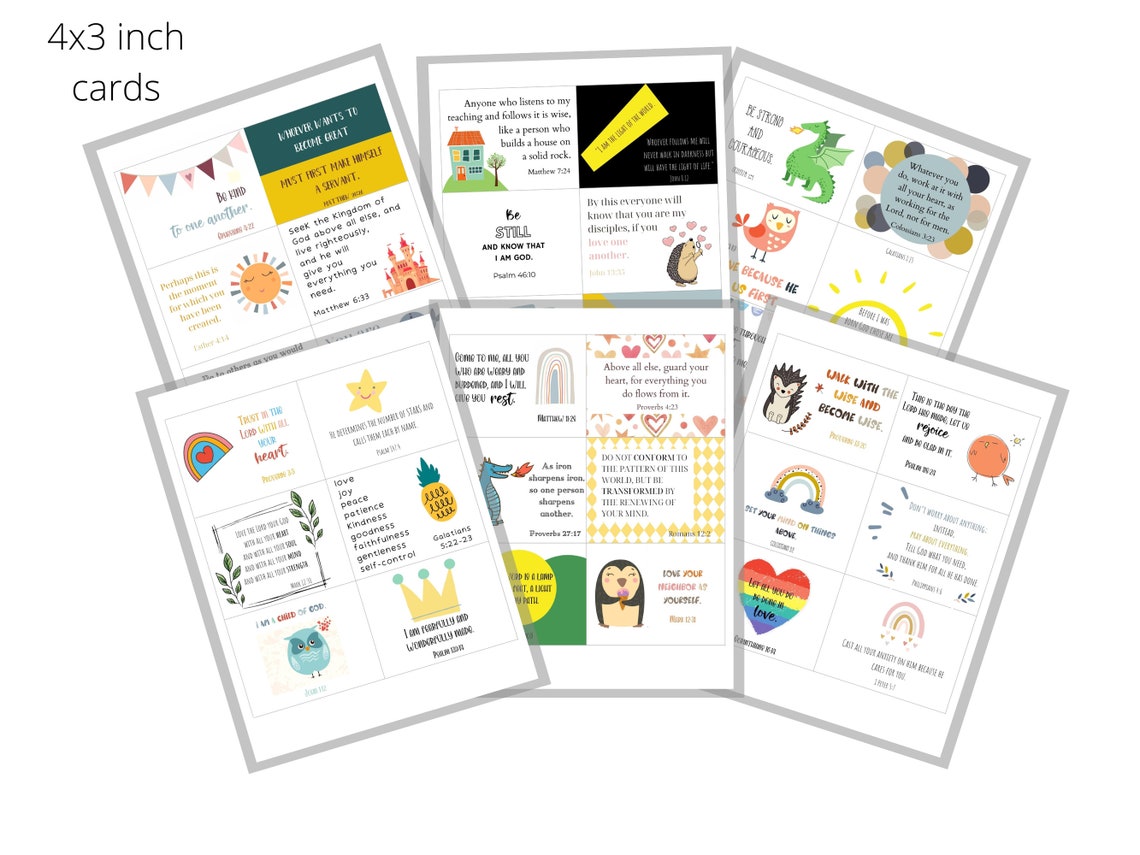 Printable Bible Verse Notes for Kids | Scripture Cards for Kids ...
