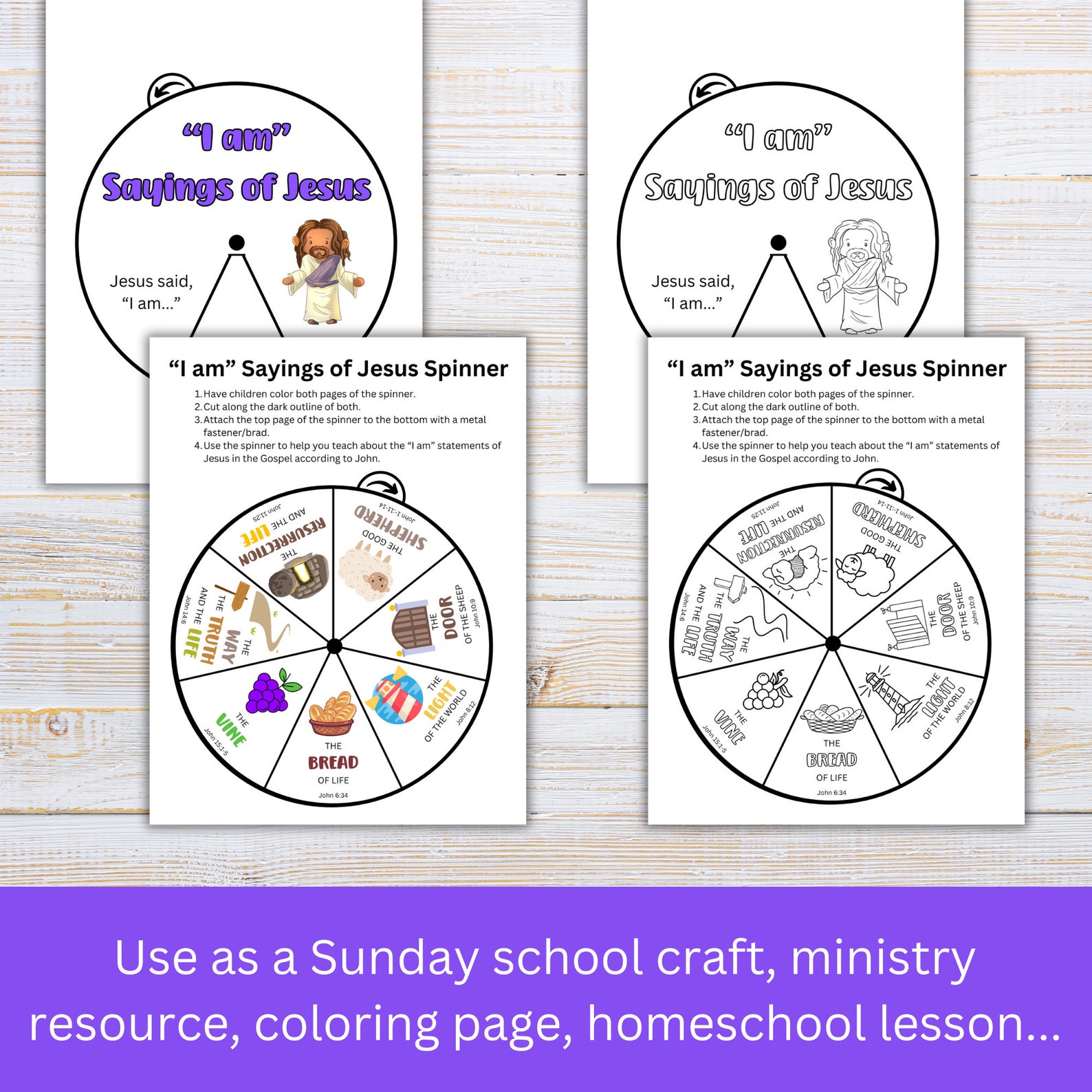 I Am Sayings of Jesus Bible Craft | "i Am" Statements of Christ ...