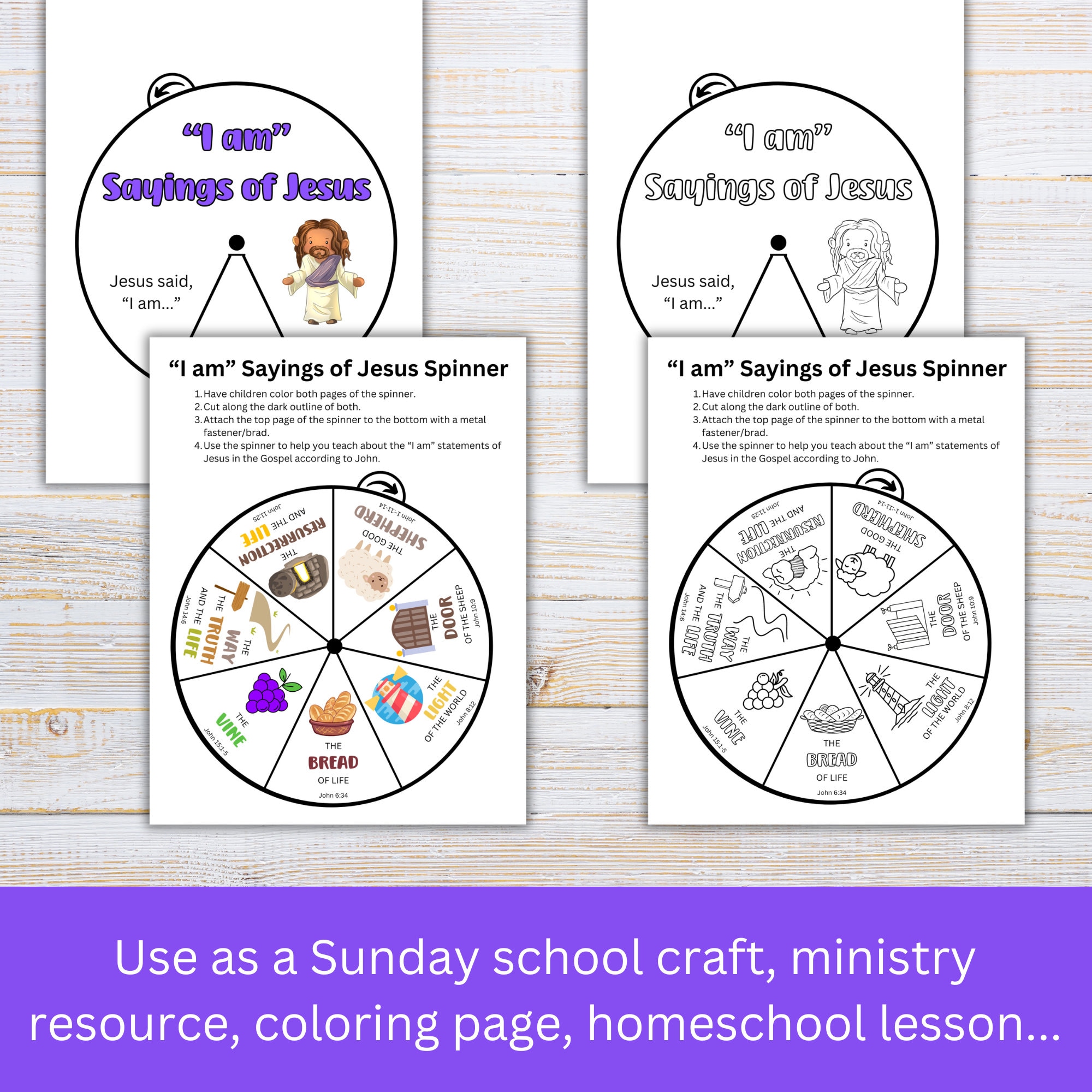 I Am Sayings of Jesus Bible Craft | "i Am" Statements of Christ ...