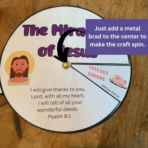Miracles of Jesus Bible Craft | Sunday School Story Spinner | Bible ...