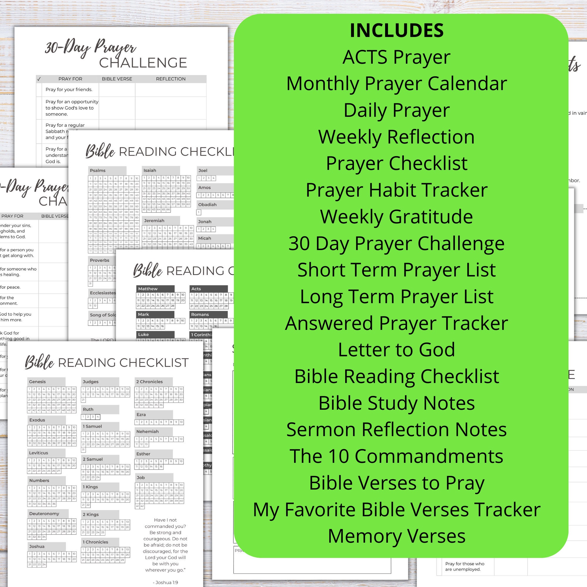 Printable Prayer Journal | Bible Study Journal | Faith Journal | ACTS ...