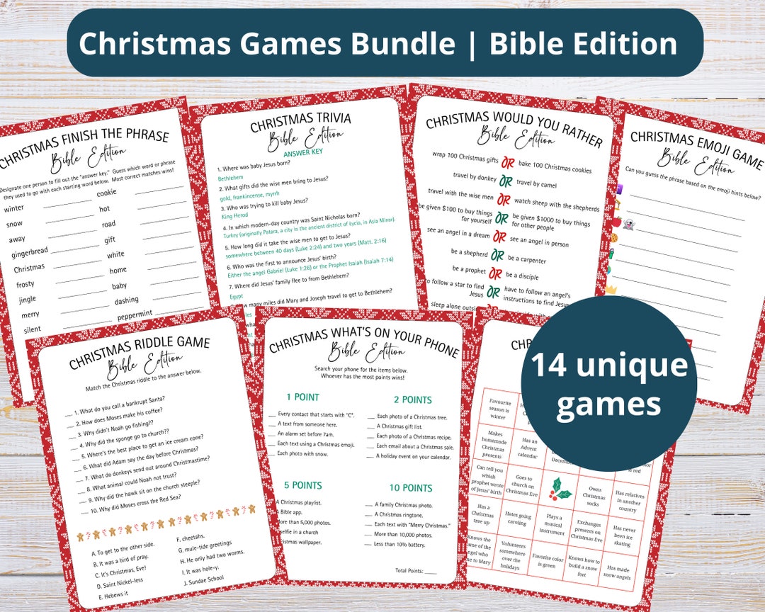 Christmas Game Bundle Printable | Nativity Christmas Games | Christmas ...