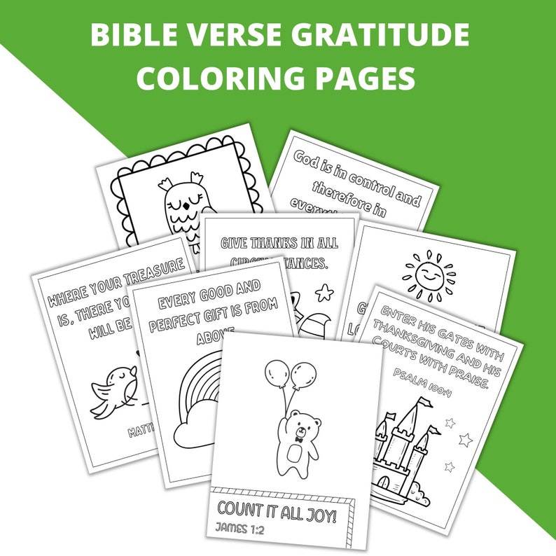 Bible Verse Gratitude Coloring Pages | Scripture Coloring Pages for ...