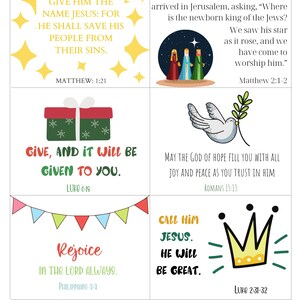 Christmas Bible Verse Note Cards | Printable Scripture Cards for Kids ...