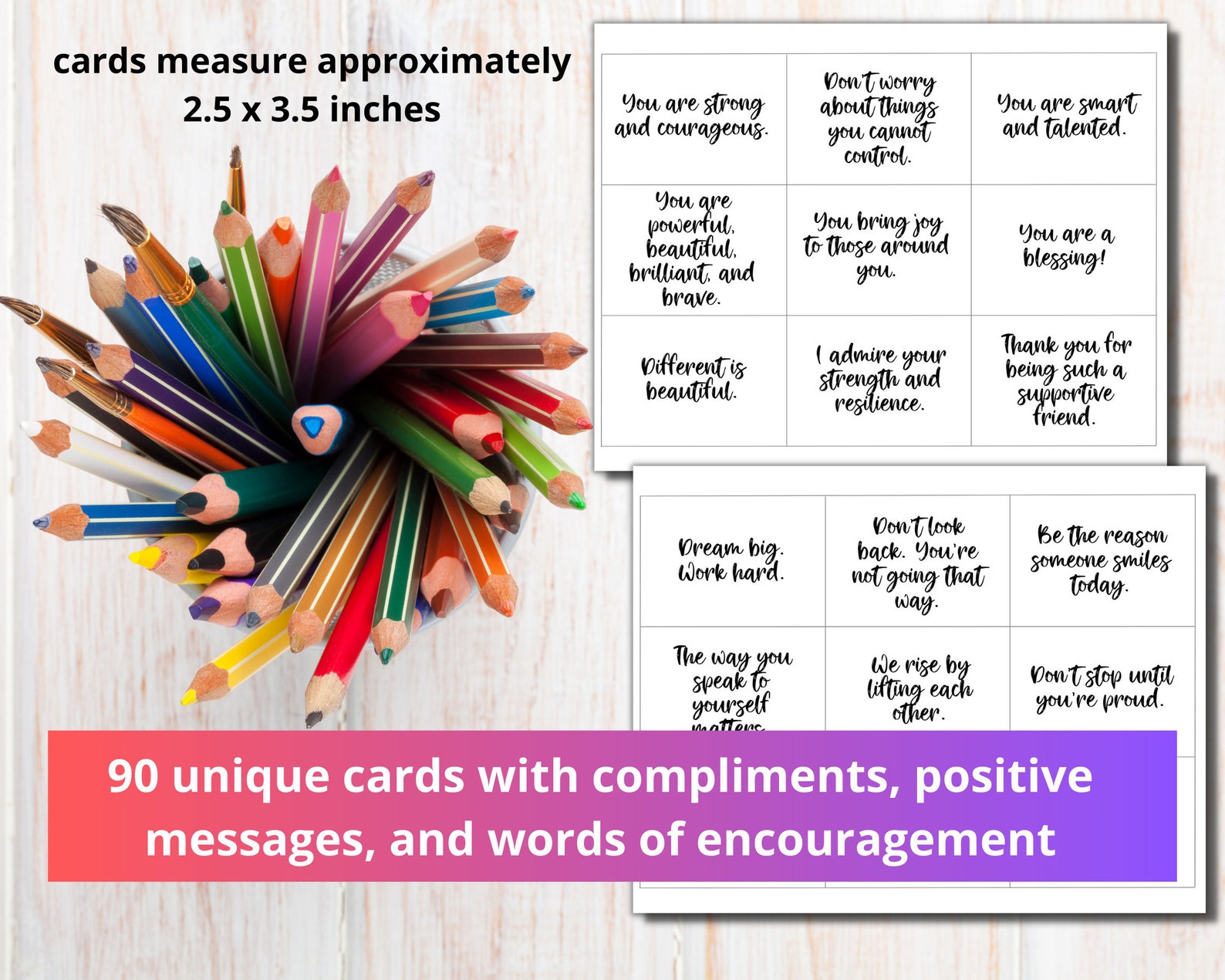 Positivity Cards | Inspirational Quotes Note Cards| Notes of ...