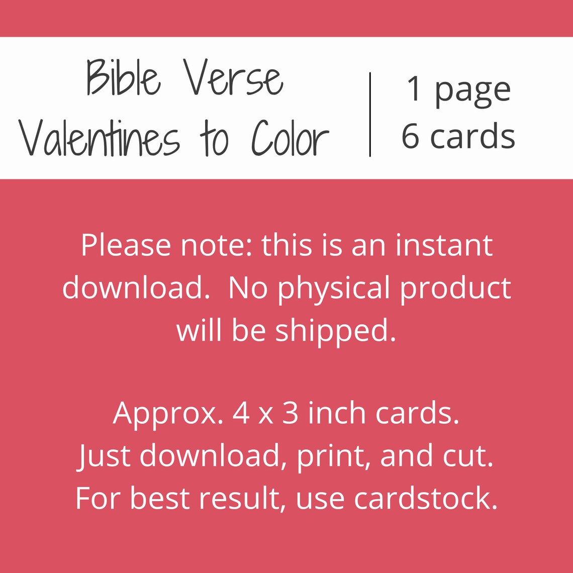 Printable Valentine Cards to Color | Bible Verse Valentines | Christian ...