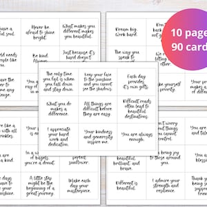 Positivity Cards | Inspirational Quotes Note Cards| Notes of ...