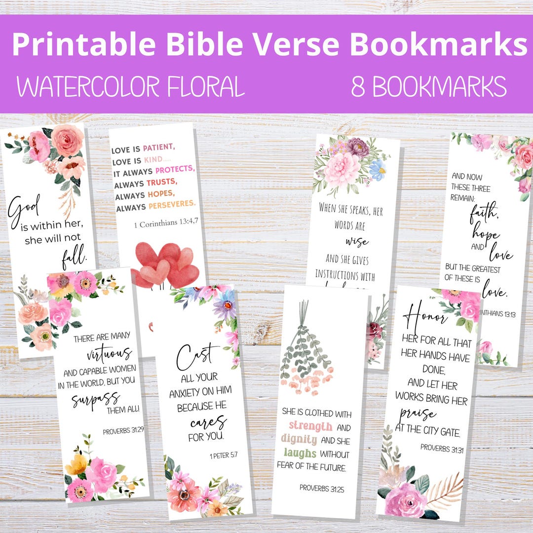 Printable Bible Verse Bookmarks | Mother's Day Printable | Proverbs 31 ...
