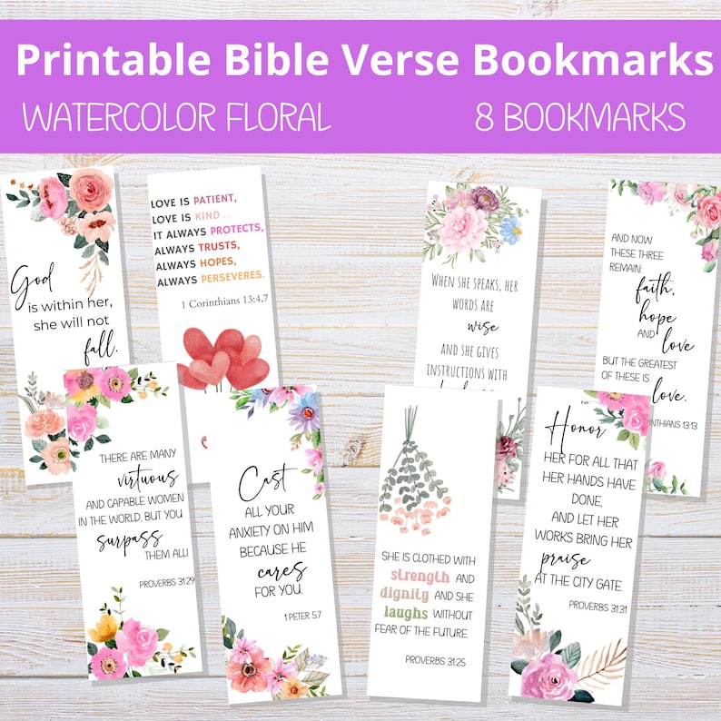 Printable Bible Verse Bookmarks | Mother's Day Printable | Proverbs 31 | Encouraging Scripture ...