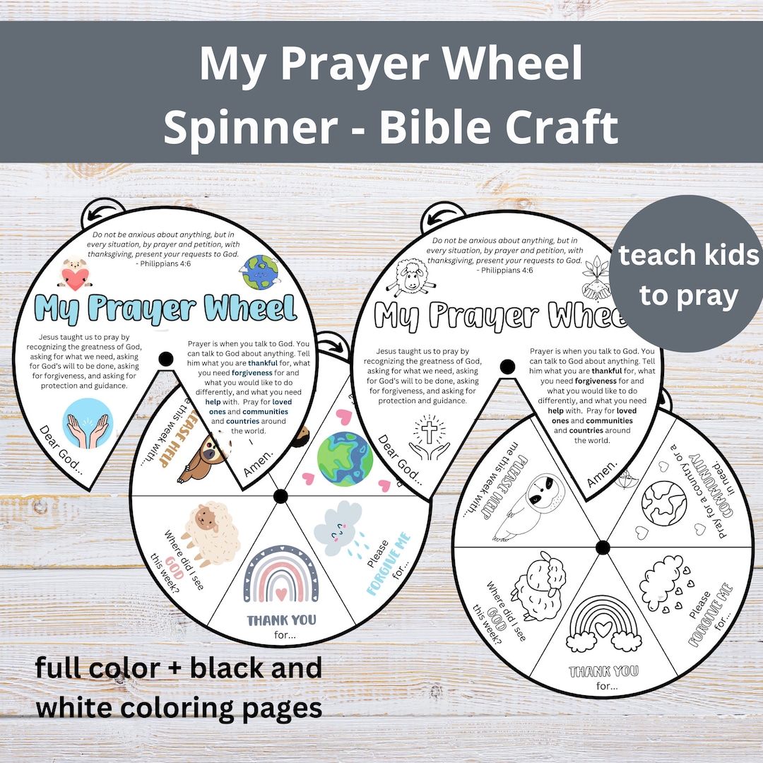 How to Pray Prayer Wheel | Sunday School Craft | Prayer Coloring Wheel ...