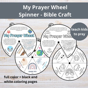 How to Pray Prayer Wheel | Sunday School Craft | Prayer Coloring Wheel ...
