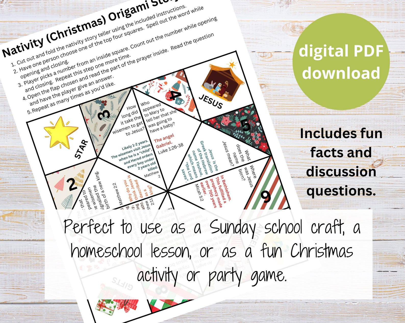 Birth of Jesus Bible Story Activity | Jesus is Born | Sunday School ...