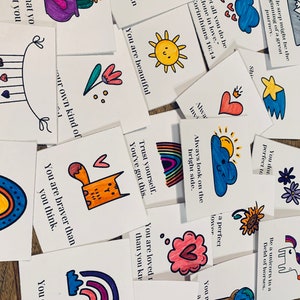 Mini Kindness Cards to Color | Affirmation Cards | Printable Kindness ...