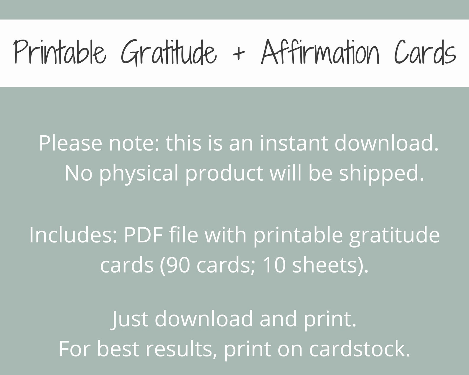 Gratitude Cards Printable Affirmation Cards Printable Compliment Cards ...