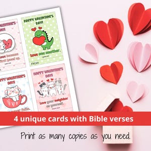 Christian Valentines for Kids | Printable Valentine Cards | Bible Verse ...